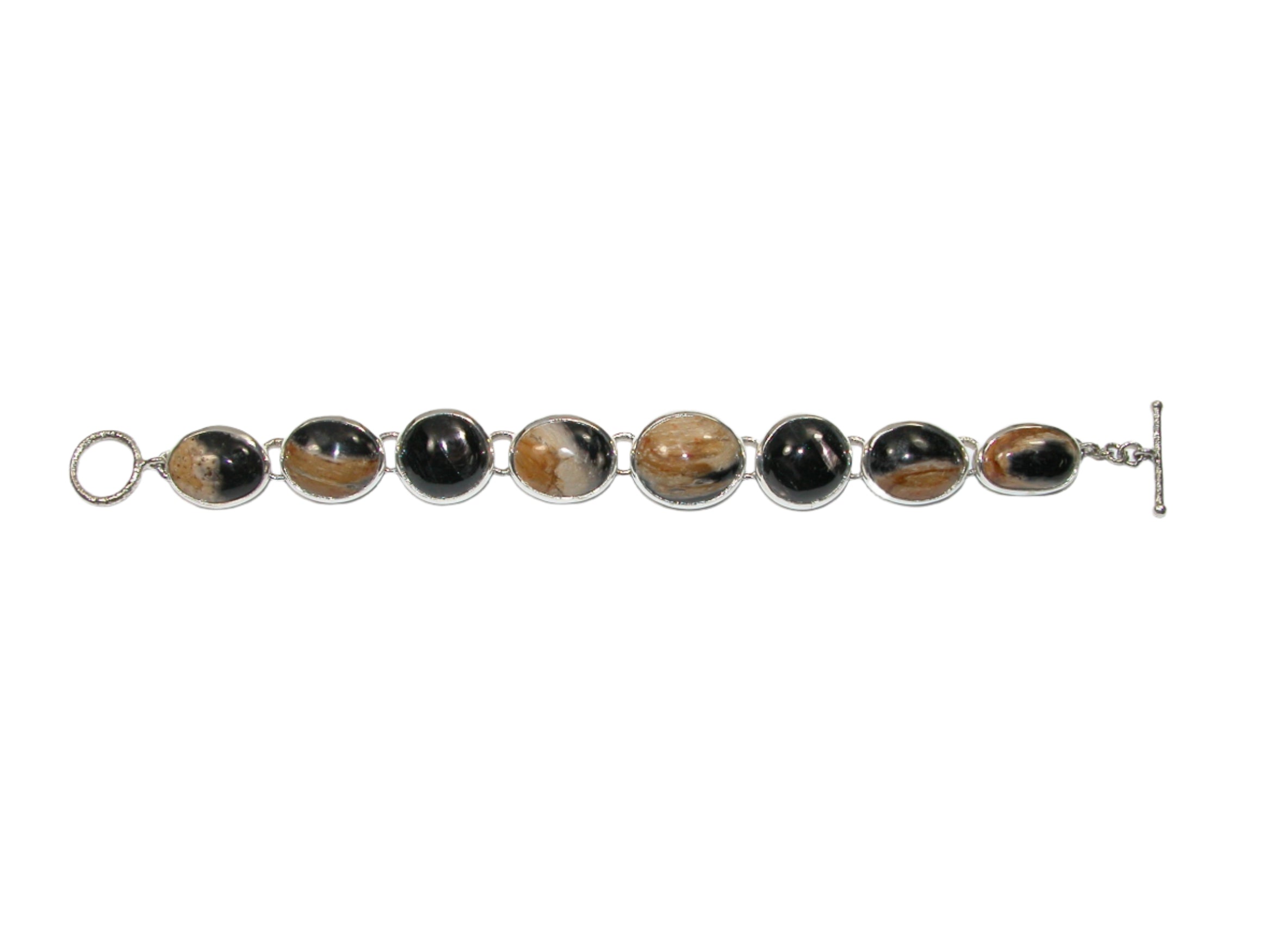 Black Brown Agate Sterling Silver Bracelet – Amy Kahn Russell Online